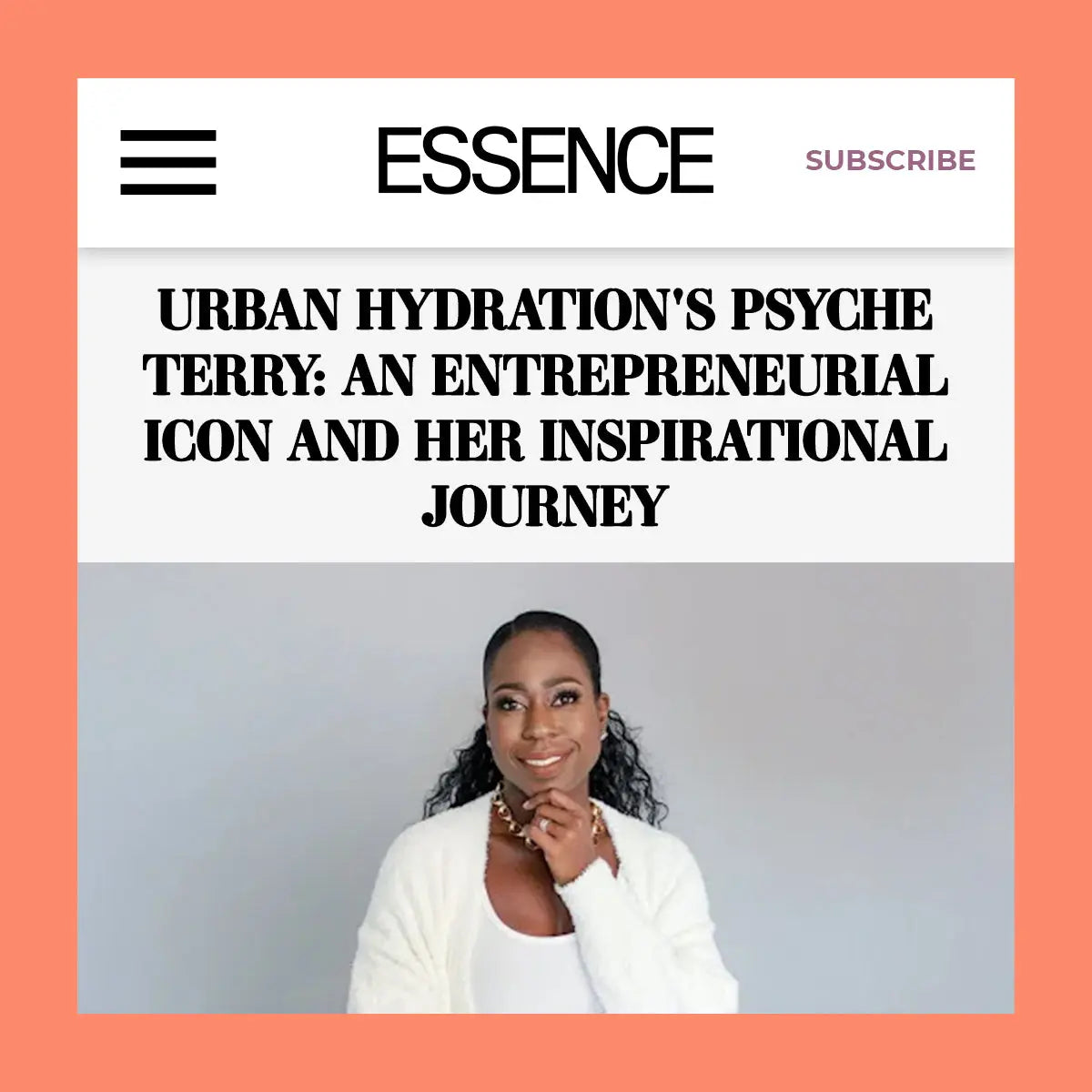 Psyche Terry, Co-founder of Urban Hydration Spotlighted in Essence